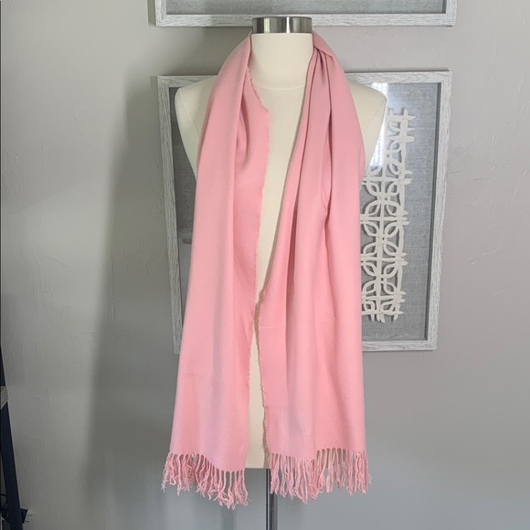 Coach | Accessories | Coach Pink Winter Scarf With Fringe | Poshmark